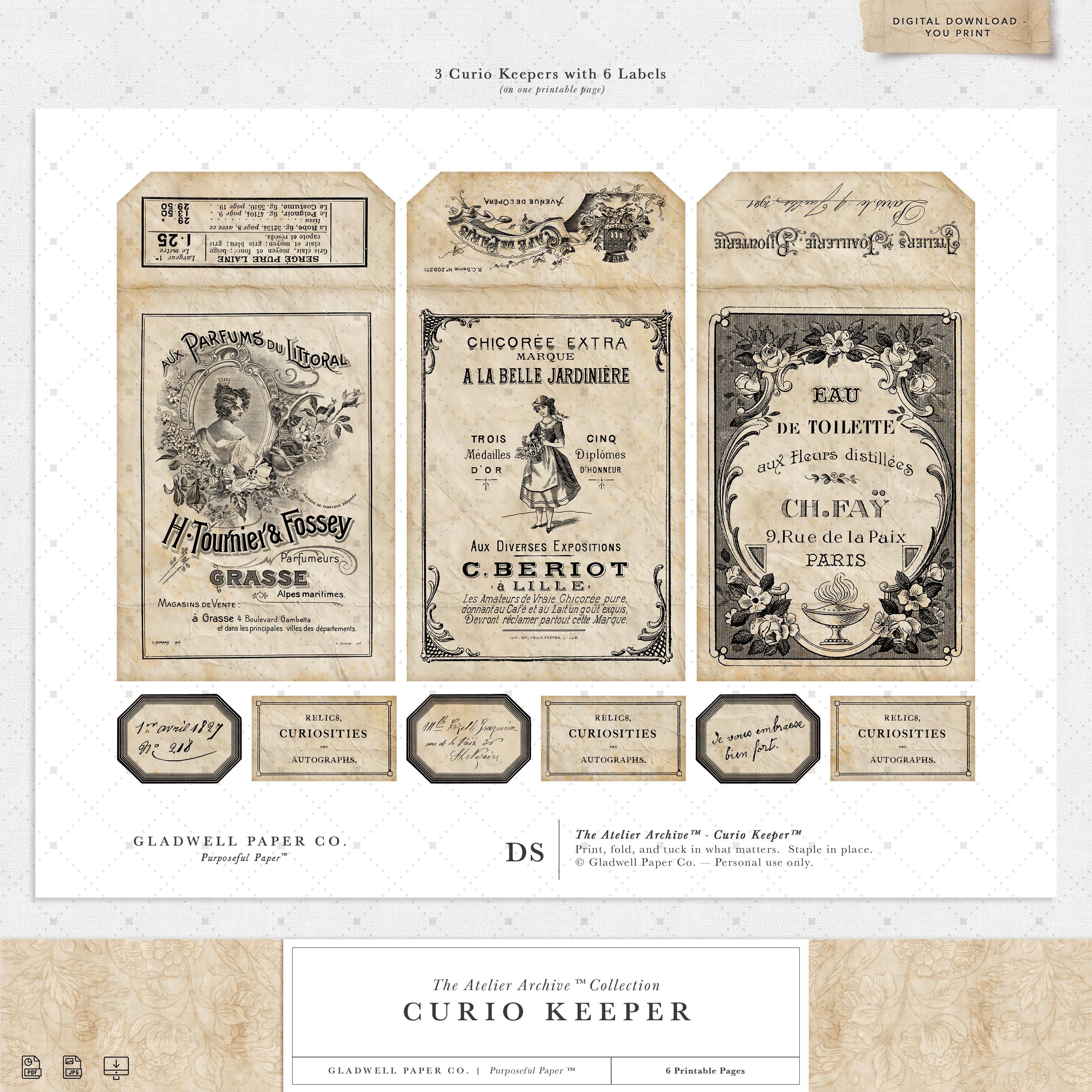 Atelier Archive™ Curio Keepers – Printable French Ephemera Pocket ...