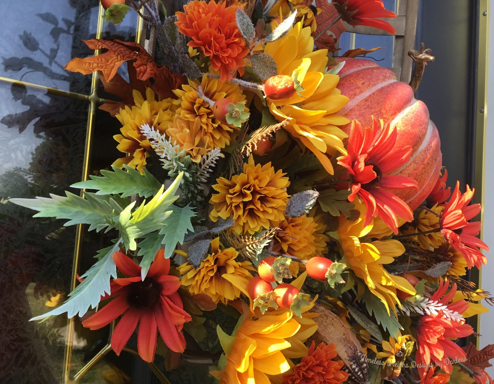 Thanksgiving Wreath, Tobacco Wreath, Farmhouse Wreath for Front Door ...
