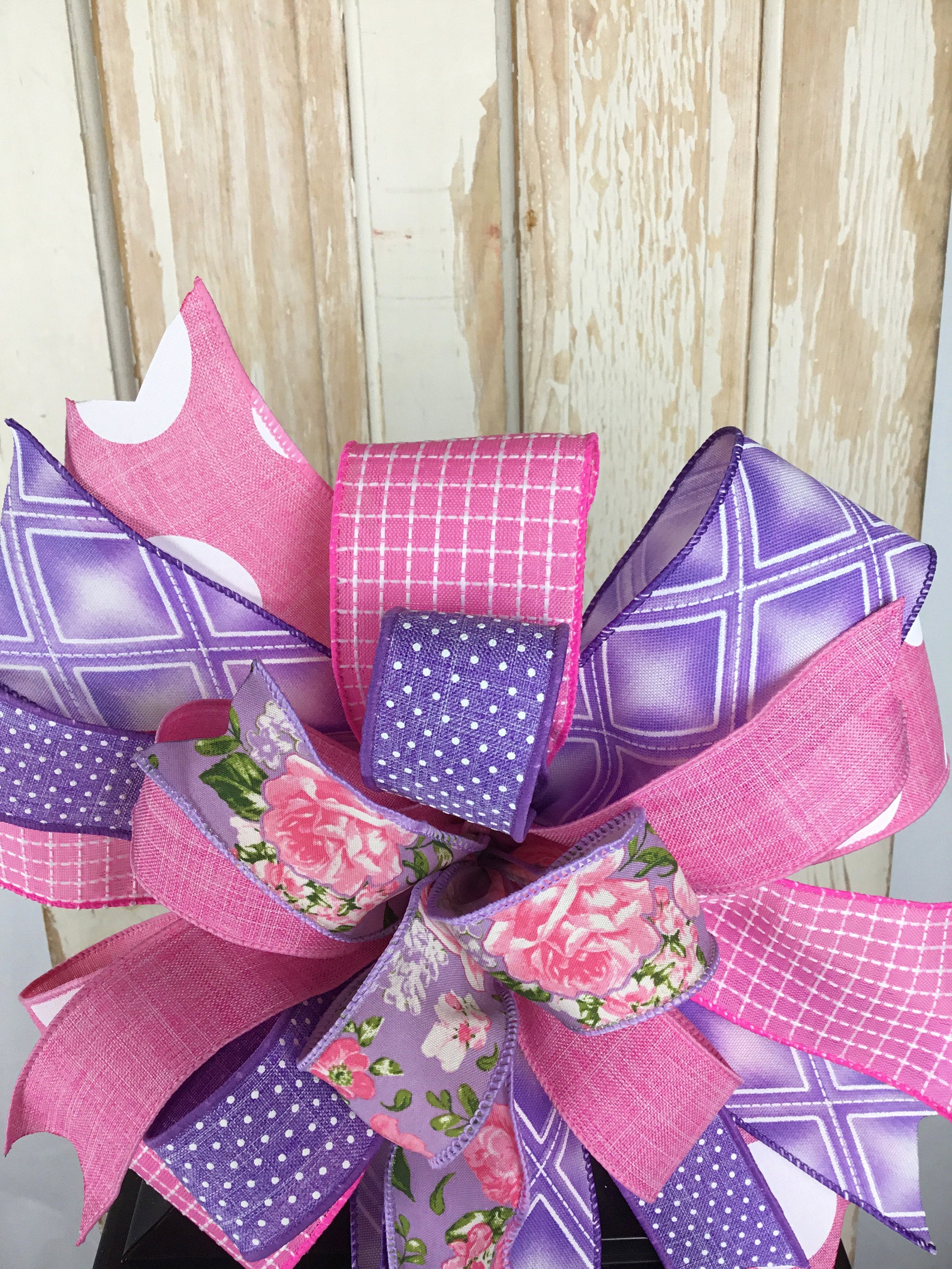 Spring Wreath Bow~summer Wreath Bow~lantern Bow~easter Wreath Bow~swag ...