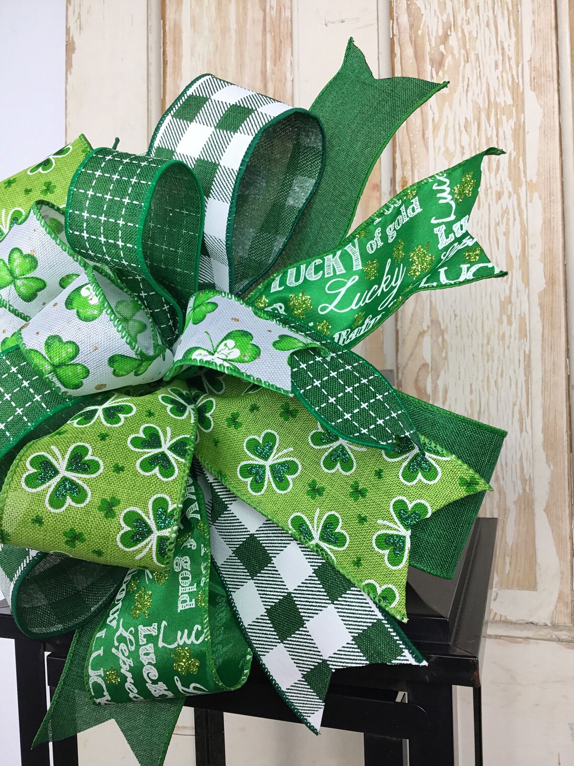 St Patrick’s Day Wreath Bow~st Patrick’s Day Door Bow~lantern Bow ...
