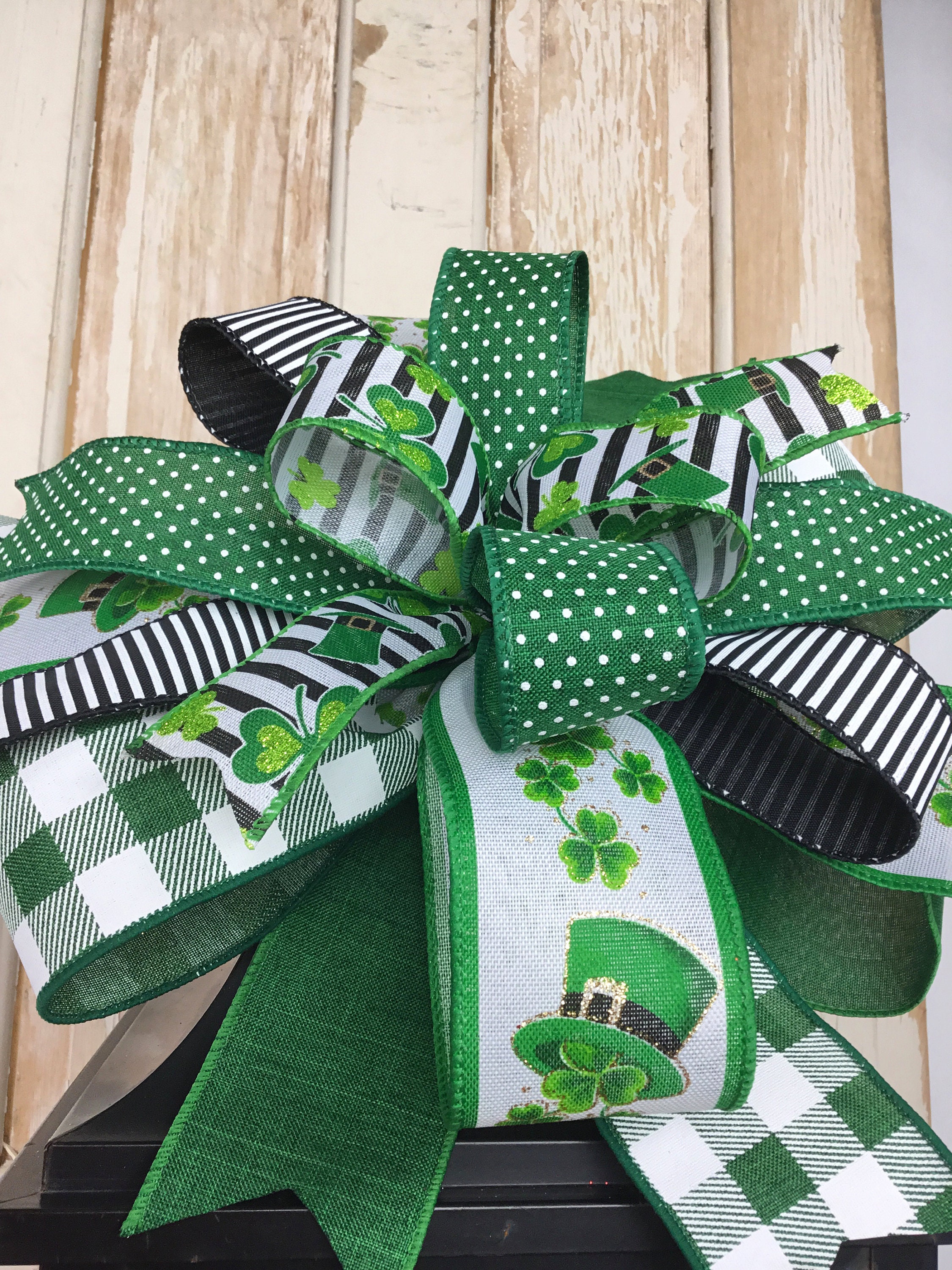St Patrick’s Day Wreath Bow~st Patrick’s Day Door Bow~lantern Bow ...