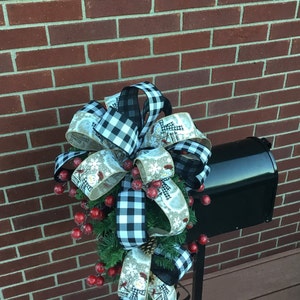 Farmhouse Snowman Decor~mailbox Decoration~christmas Mailbox Topper ...