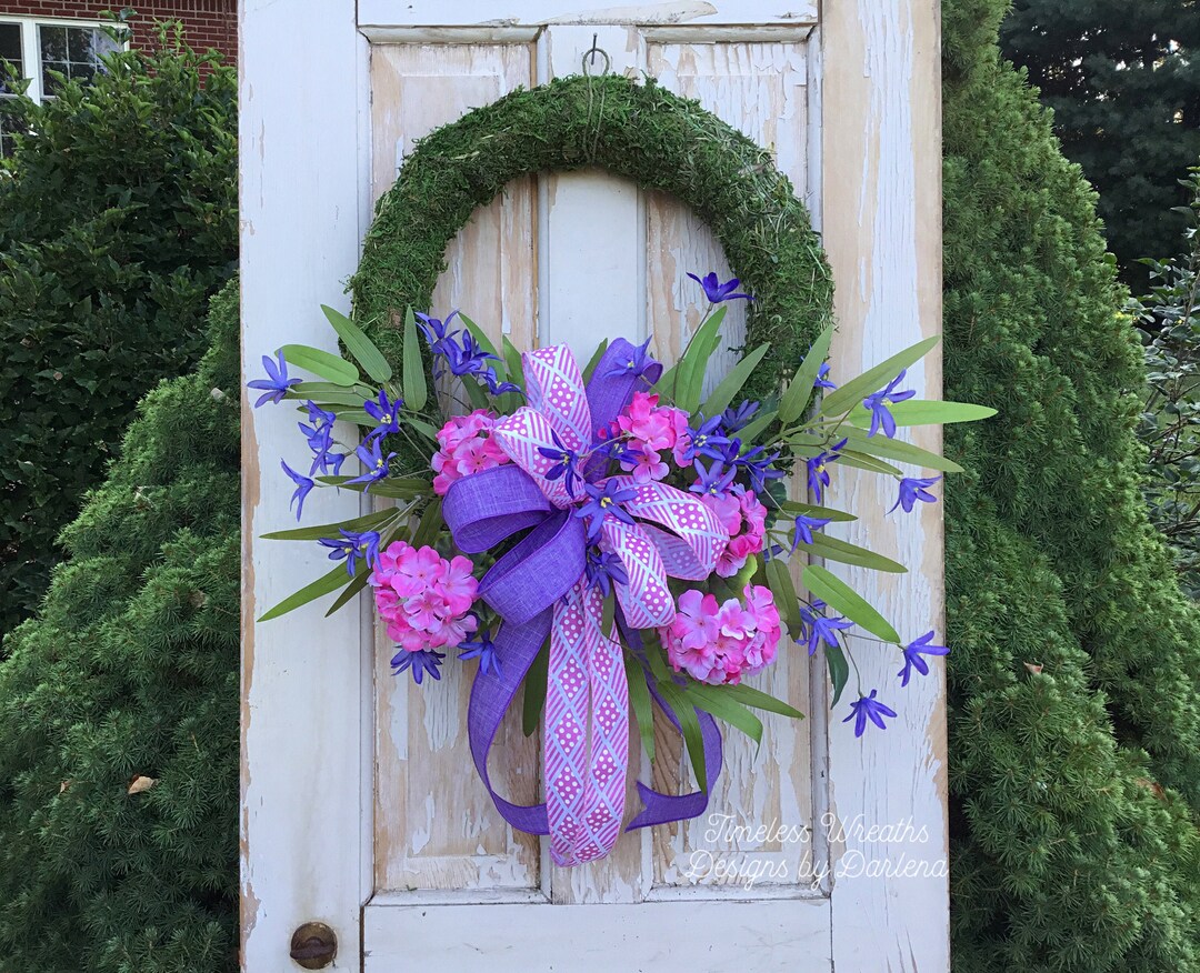 Rustic Garden Wreath~summer Farmhouse Wreath~spring Farmhouse Wreath ...