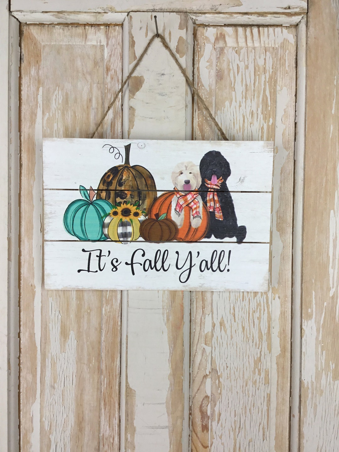 Doodle Lover~doodle Sign~fall Dog Sign~its Fall Yall Sign~pumpkin Sign ...