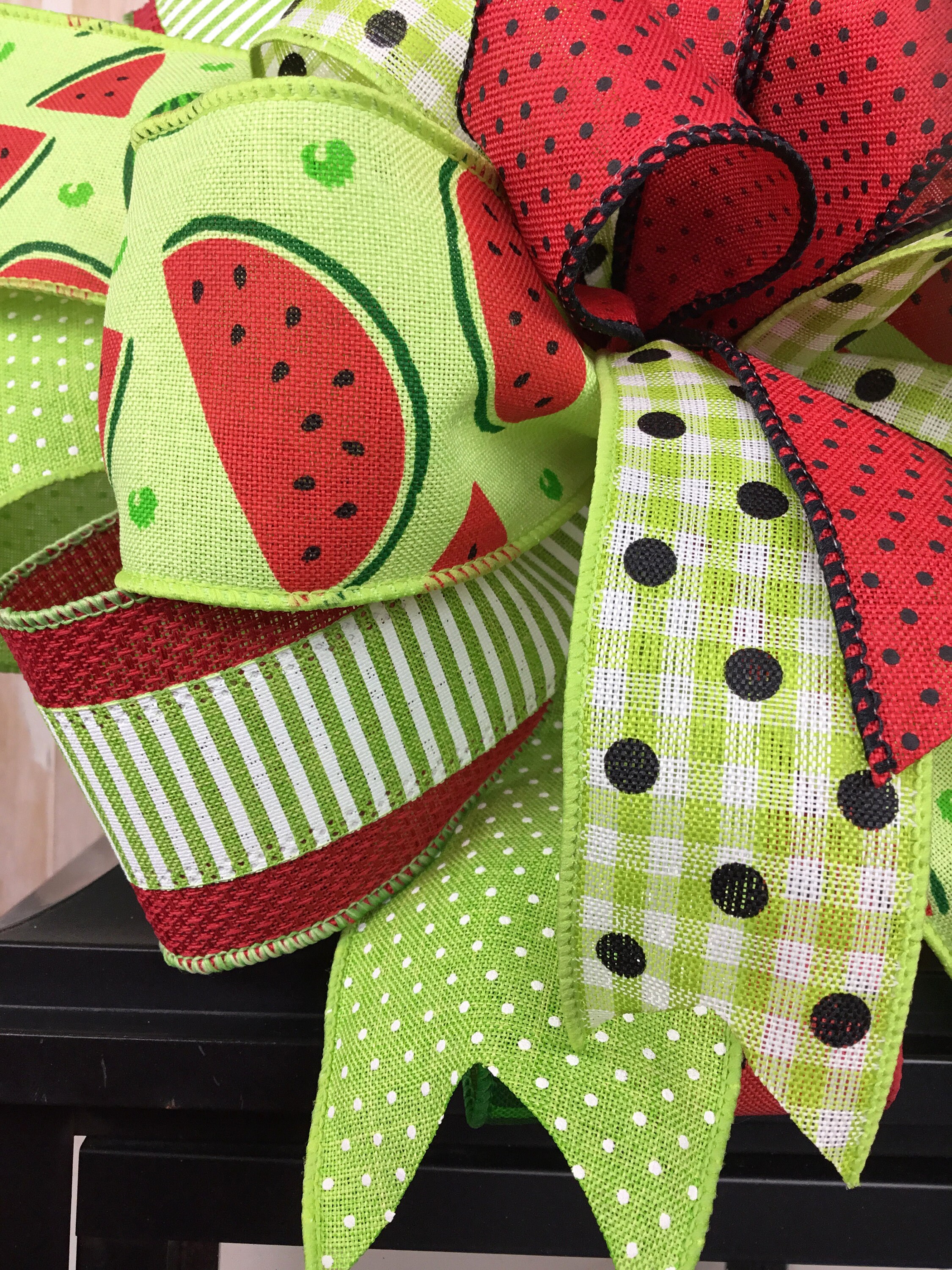 Spring Wreath Bowsummer Wreath Bowlantern Bowred Lime Green Etsy
