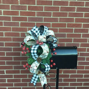 Farmhouse Snowman Decor~mailbox Decoration~christmas Mailbox Topper ...