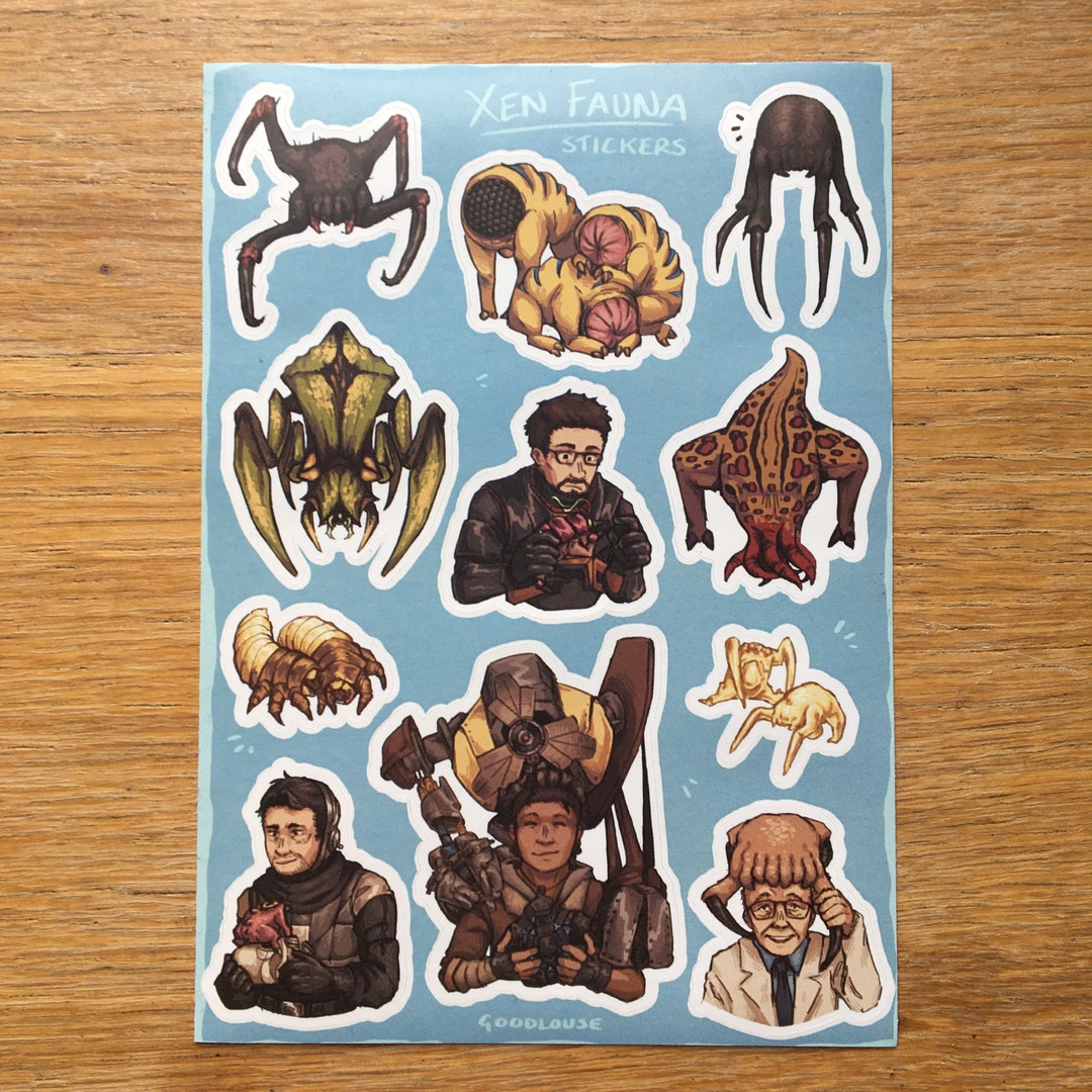 Half Life Sticker Sheet || Gordon Freeman, Alyx Vance, Barney Calhoun ...