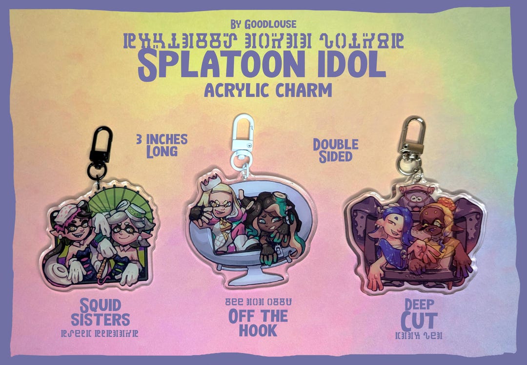 Splatoon Idol Group Acrylic Charms | Squid Sisters, off the Hook, Deep ...
