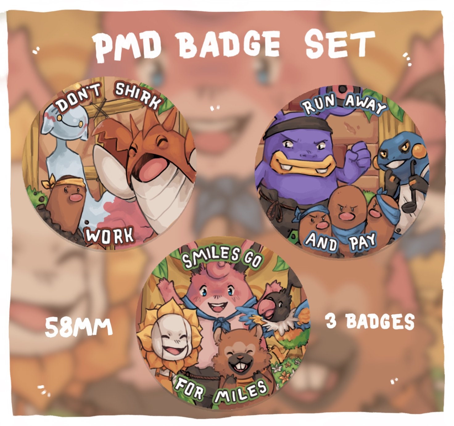 PMD2 Wigglytuff's Guild Badge Set - Etsy