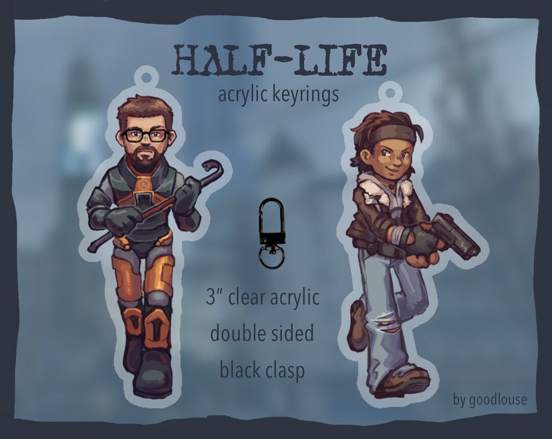 PREORDER Half-life 3" Acrylic Keychains || Gordon Freeman and Alyx ...