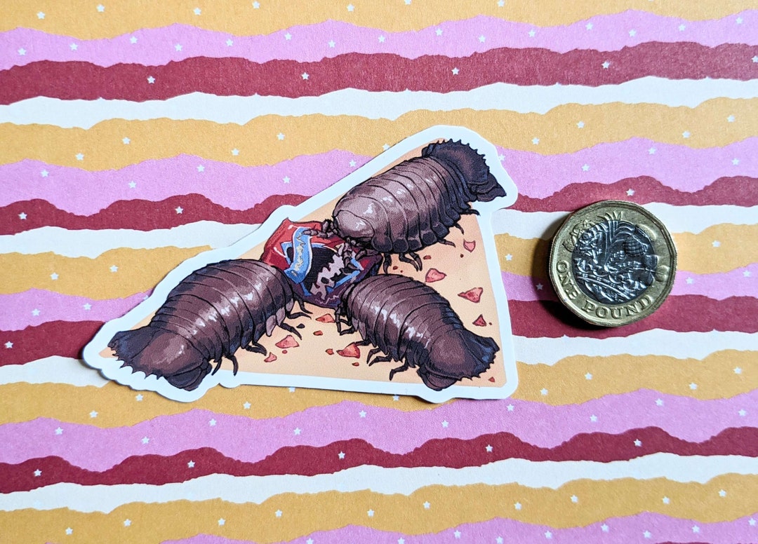 Chip Isopods Sticker || Giant Isopods Eating Doritos - Etsy
