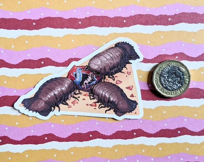 Chip Isopods Sticker || Giant Isopods Eating Doritos - Etsy