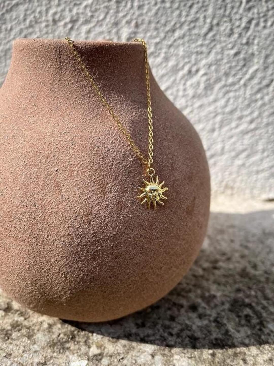 Gold Plated or Silver Plated Helios Sun Necklace, Mythology Pendant ...