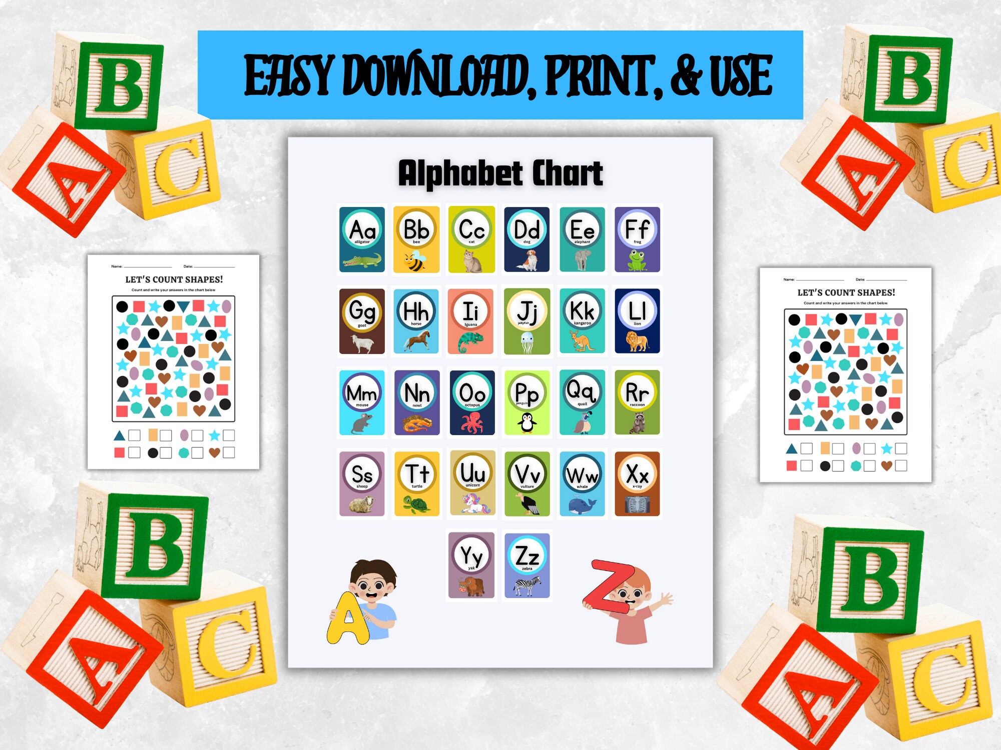 Educational Posters, 10 Set,homeschooling, Kindergarten Classrooms ...