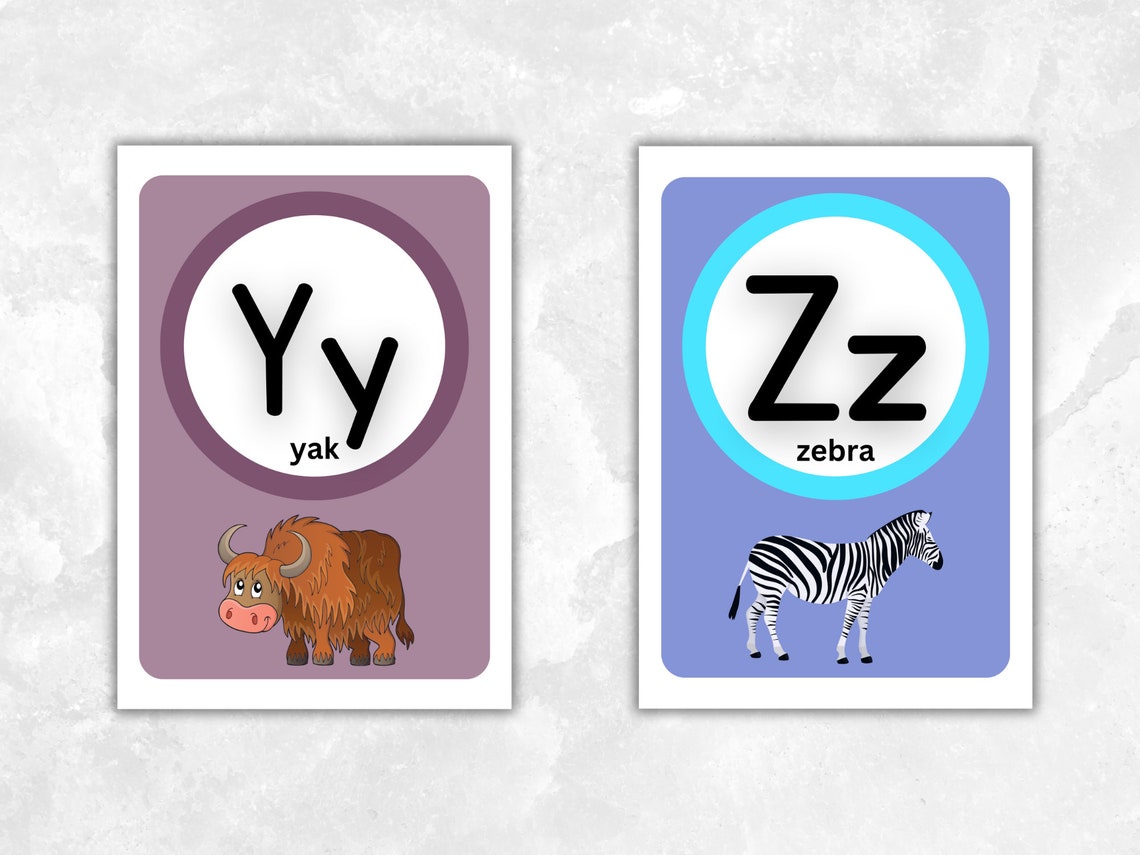 Alphabet Flash Cards & Poster: Learning Resource for Toddlers (digital ...