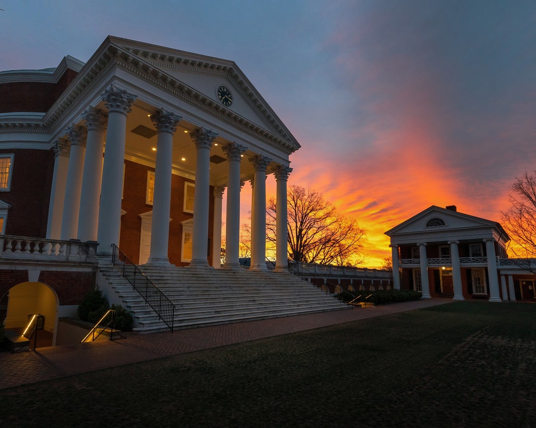 UVA Rotunda Sunrise Photo Print by Hoowithaview - Etsy