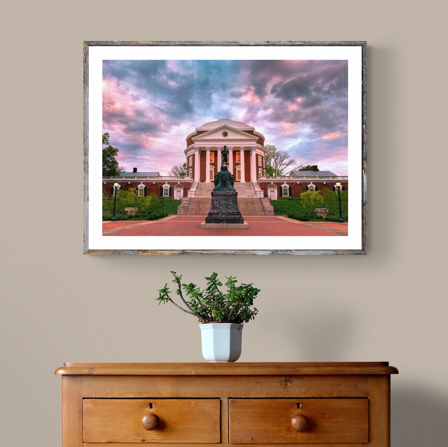UVA Rotunda Spring Sunset Photo Print by Hoowithaview - Etsy