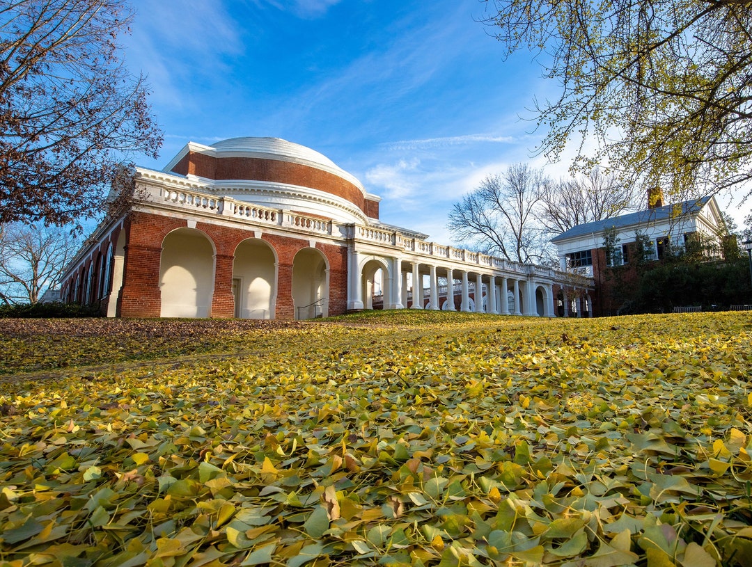 UVA Autumn Leaves Rotunda Photo Print by Hoowithaview - Etsy