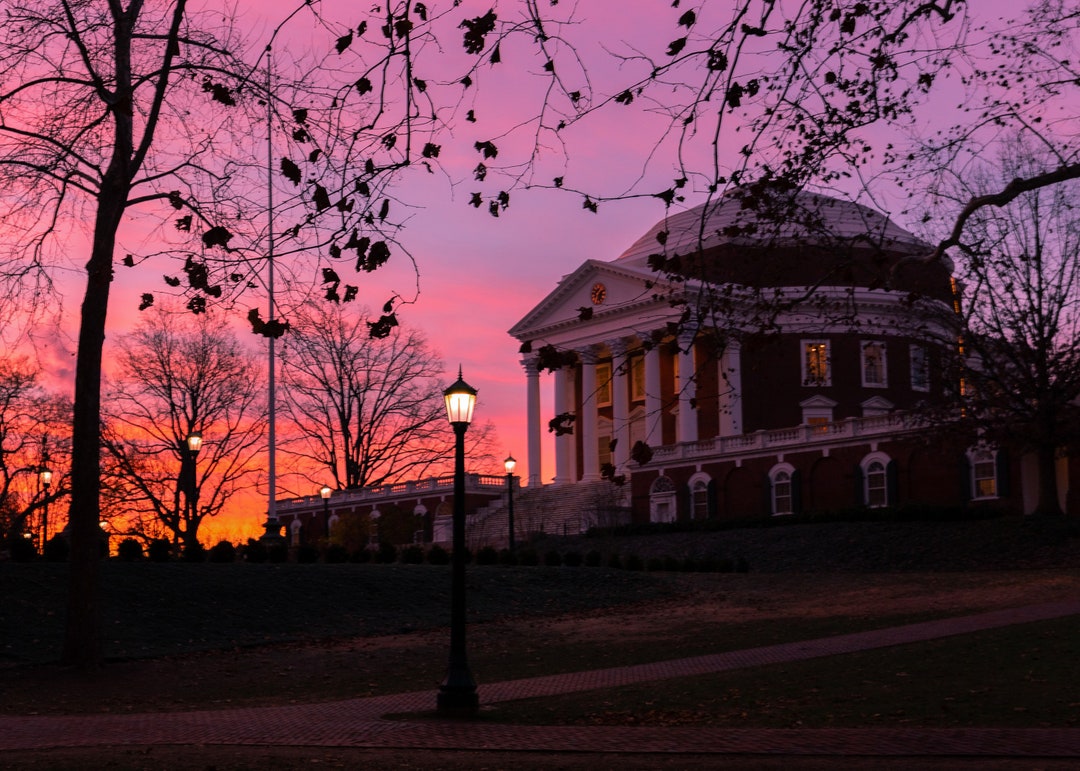 UVA Rotunda Sunrise Photo Print by Hoowithaview - Etsy