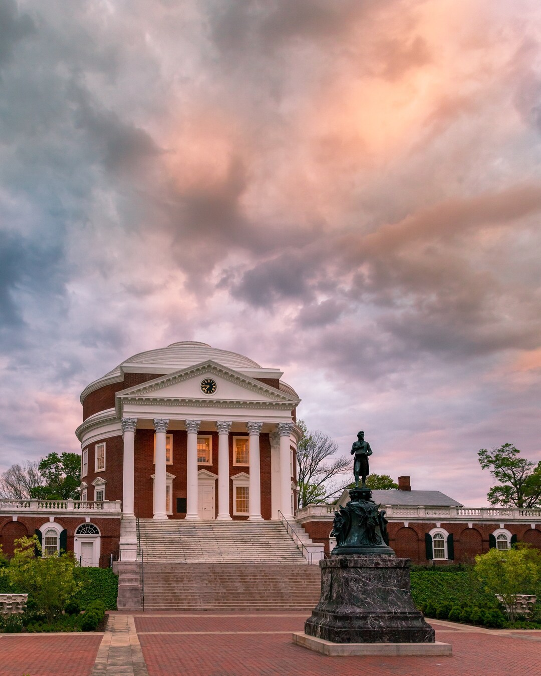 UVA Rotunda Spring Sunset Photo Print by Hoowithaview - Etsy
