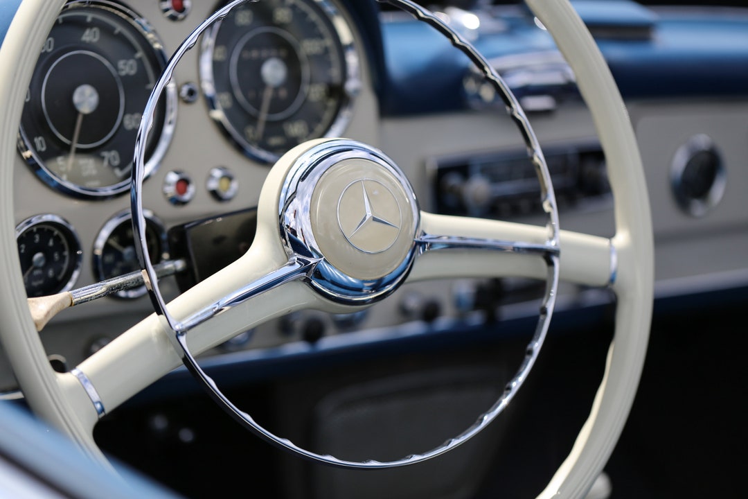 1963 Mercedes Benz 190 SL Steering Wheel Photo Print by Hoowithaview - Etsy