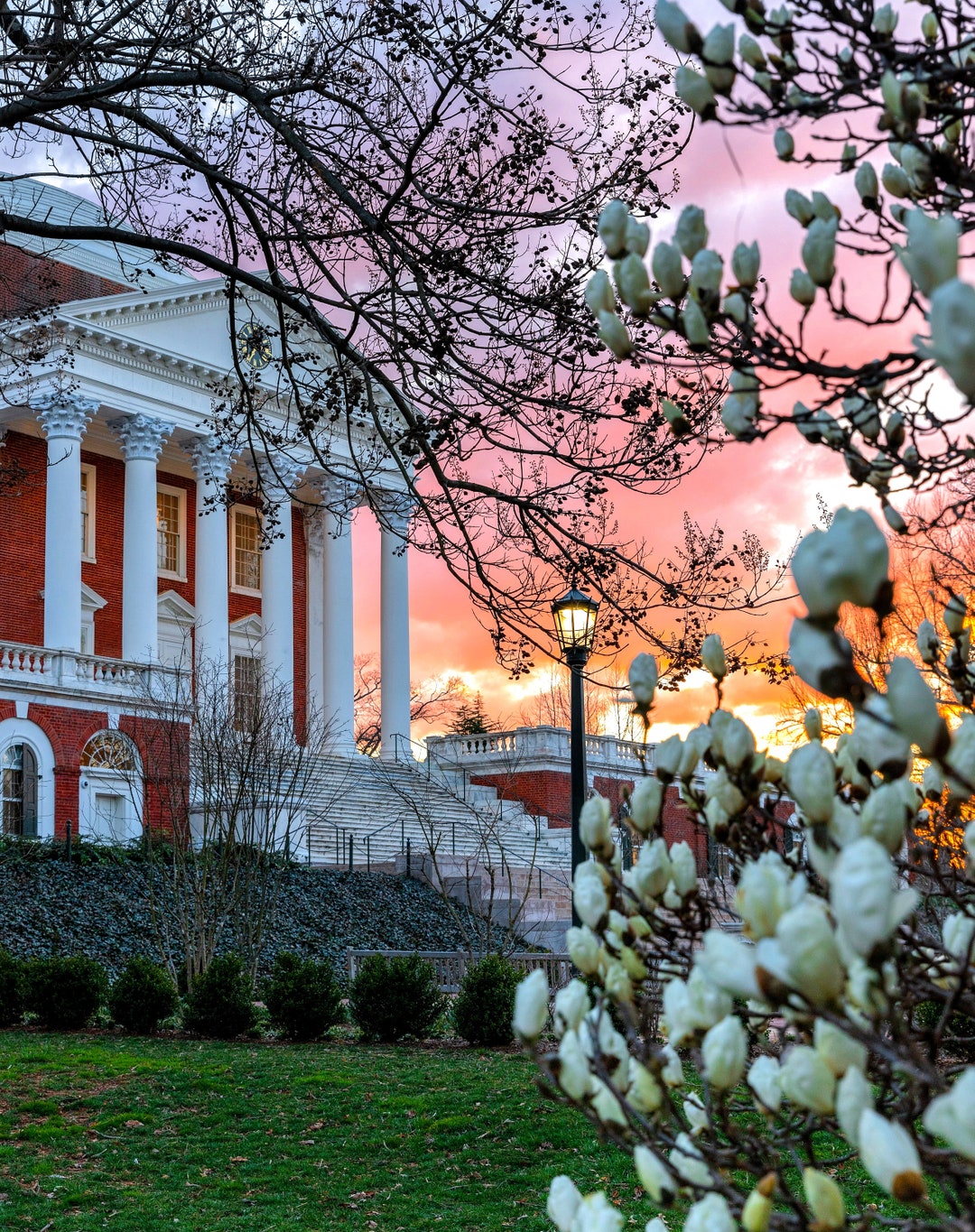 UVA Rotunda Spring Sunset Photo Print by Hoowithaview - Etsy