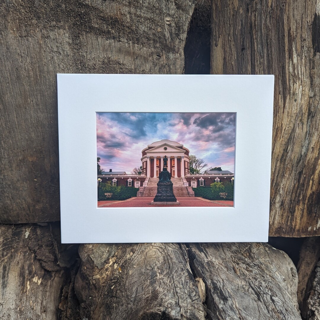 Matted UVA Rotunda Spring Sunset Photo Print by Hoowithaview - Etsy