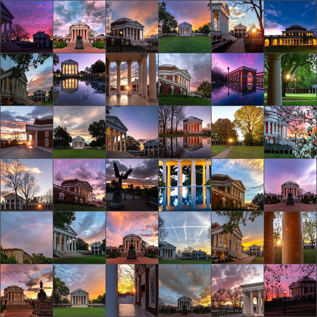 UVA Sunrise and Sunset Collage Photo Print by Hoowithaview - Etsy