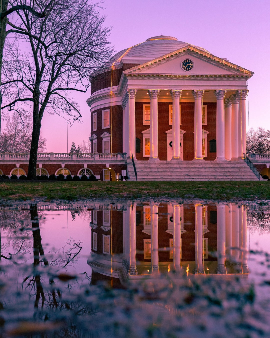 UVA Rotunda Reflections Photo Print by Hoowithaview - Etsy