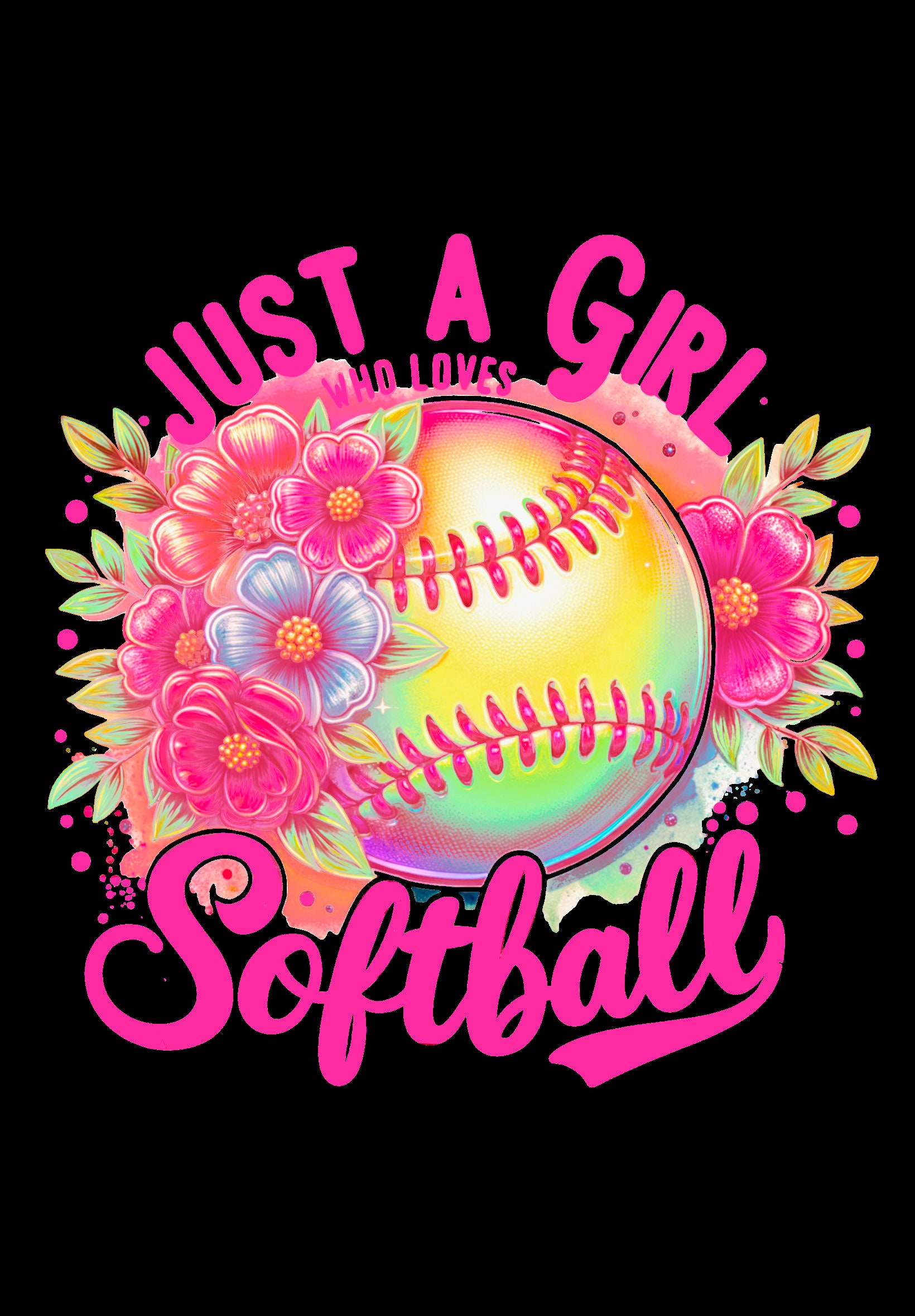 Just a Girl Who Loves Softball Cute Softball PNG Digital Download Game ...