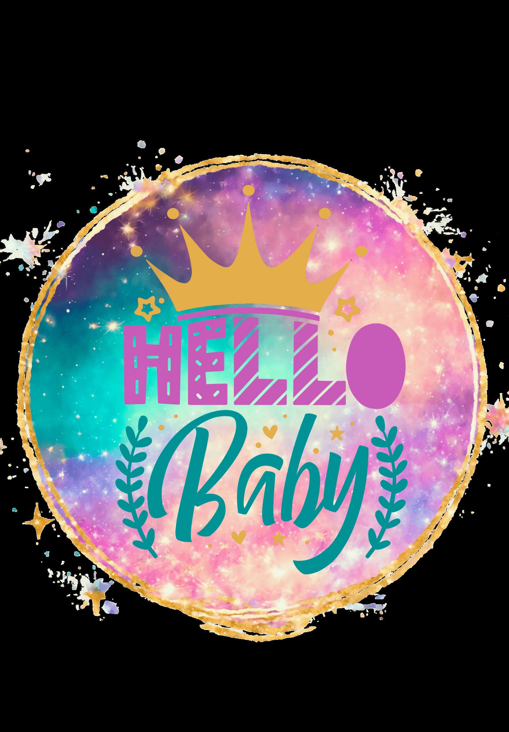 Hello Baby PNG Cute Infant PNG Digital Download Baby Shower Graphics ...