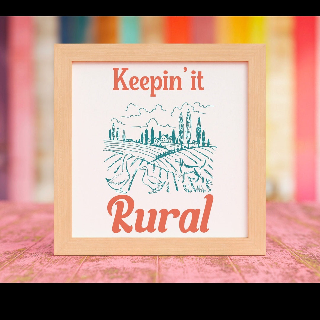 Keepin It Rural Cute Country PNG Digital Download Country Music Gift ...