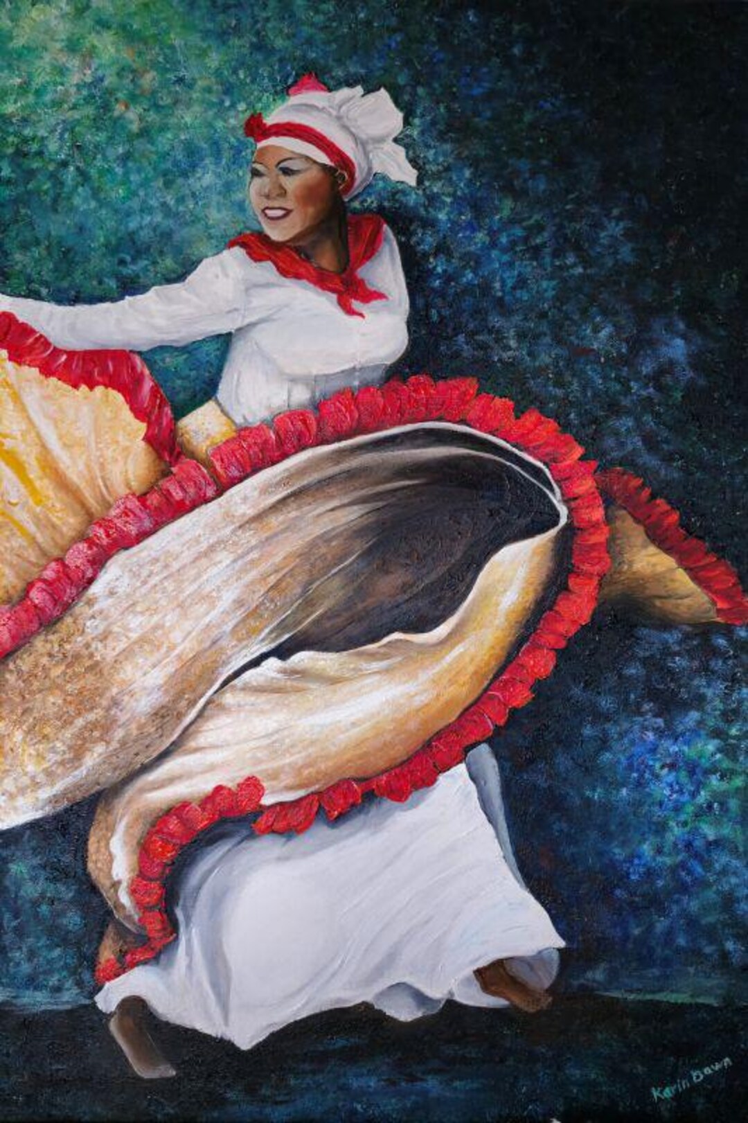 BELE ROSIE - Caribbean Dancer Painting: Folk Dance Art From Trinidad ...