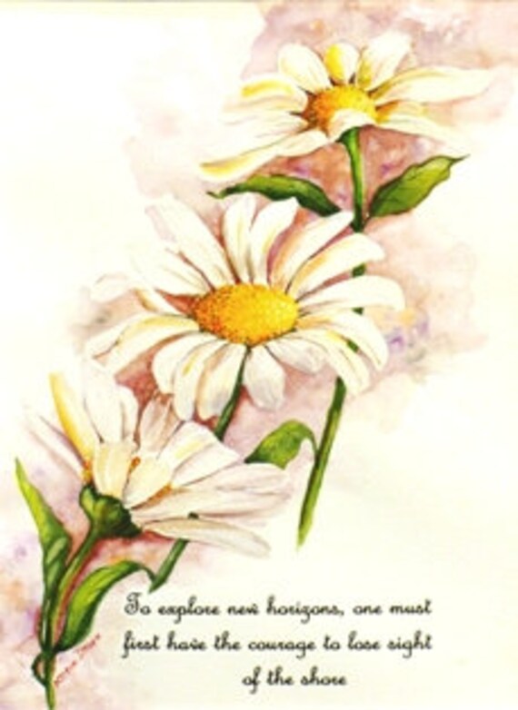 White and Pale Yellow Daisy Poem | Etsy