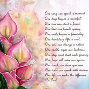 Pink Calla Poem - Etsy