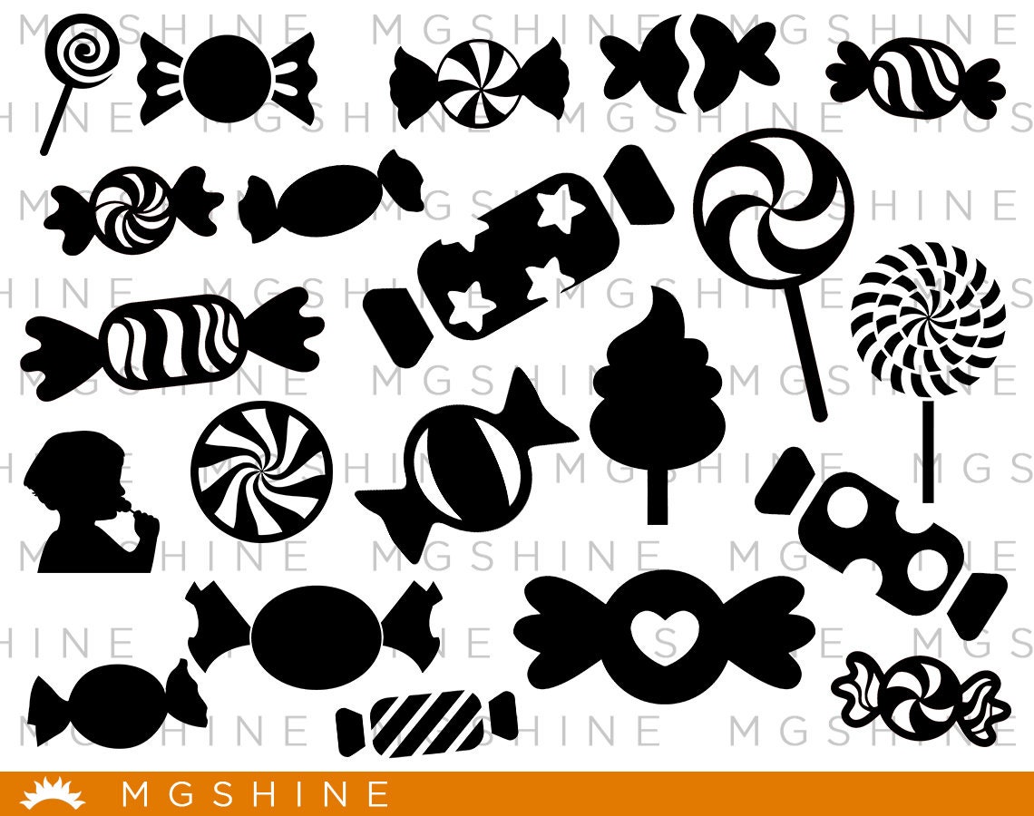Candy Svg Cutting Files For Cricut And Silhouette Cameo Etsy