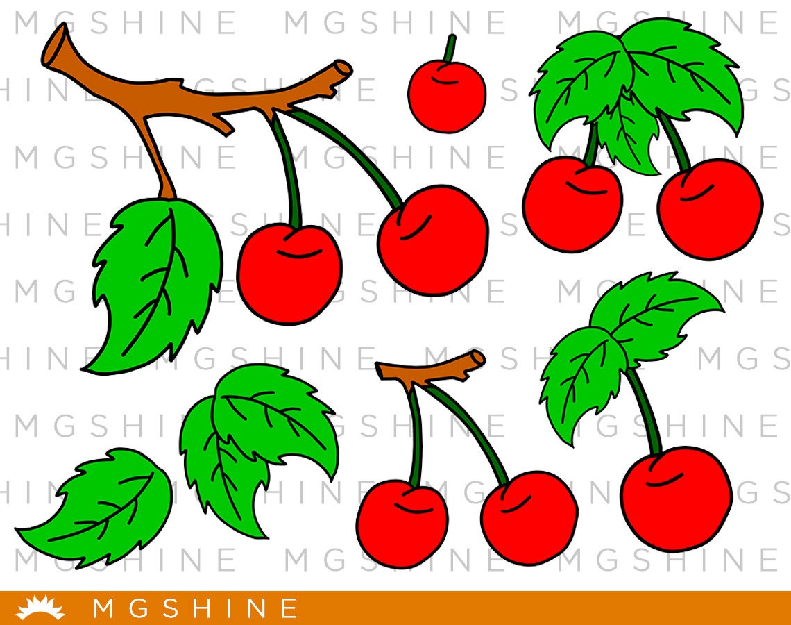 Cherries SVG Cherry Cut Files For Silhouette Cherry Outline Svg Cherry ...