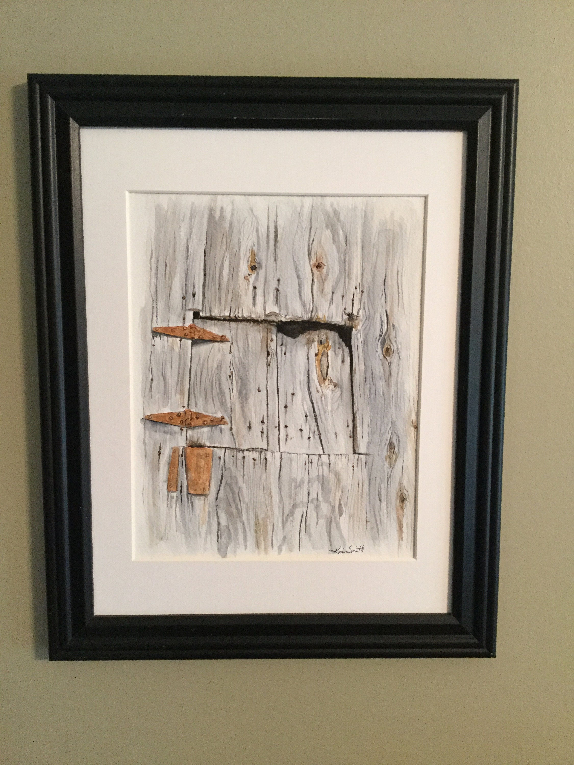 Watercolor Rustic Barn Window - Etsy