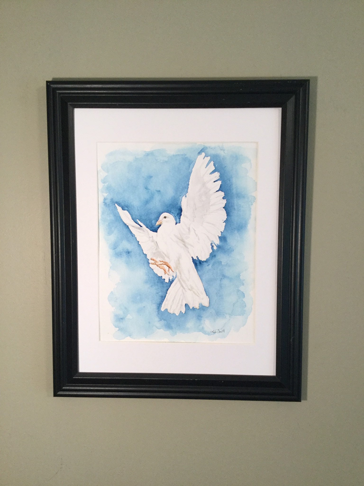 Watercolor Descending Dove - Etsy