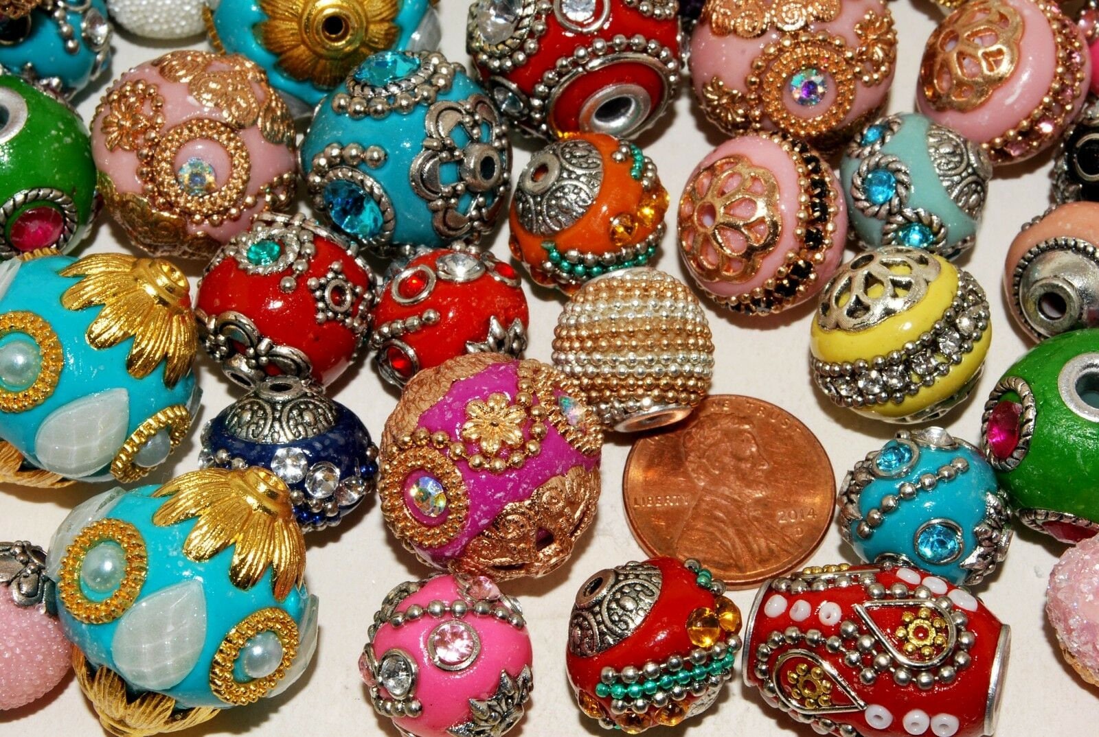 New 100 Piece Jesse James Fancy Boho, Indonesian Beads, Lilah Ann Beads ...