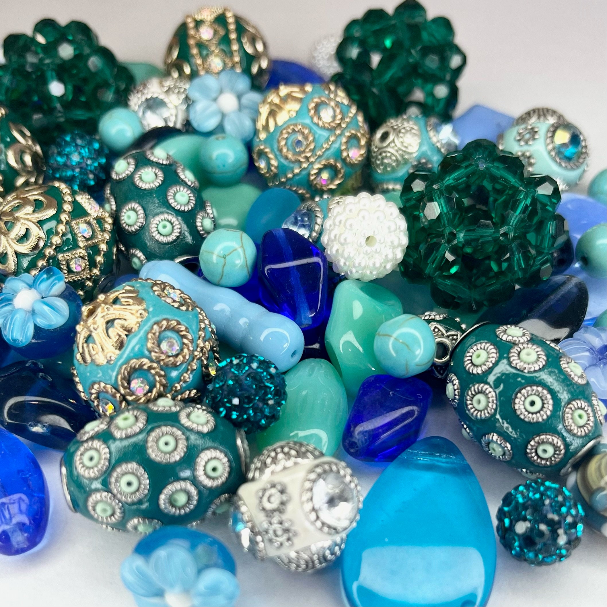 NEW 30 Piece "blueberry Tart" Bead Mix by Lilah Ann Beads - Boho ...