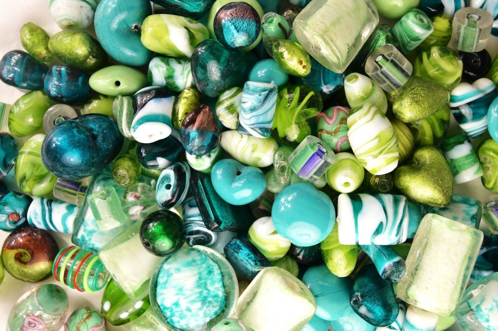 Mixed Lampwork Glass Beads 10mm to 35mm 55grams - Etsy