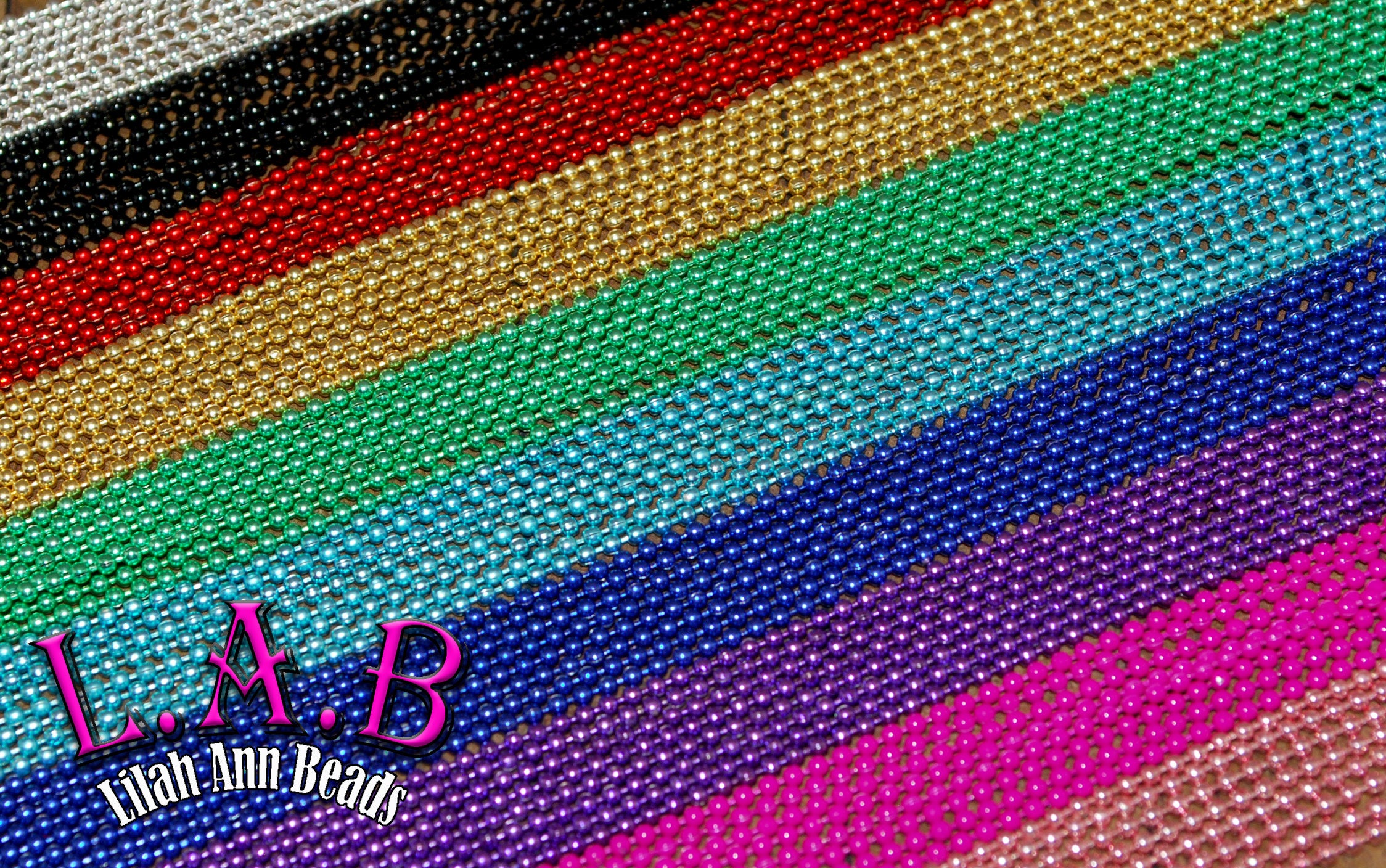 Boho Bead Making 1.5mm Metallic Iron Ball Chain by the Yard - Etsy