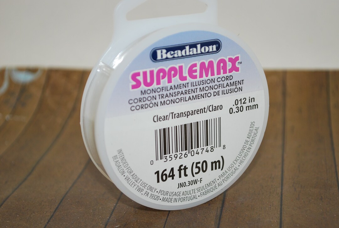 Beadalon Supplemax Clear Monofilament Thread for Beading, Beadmaking ...