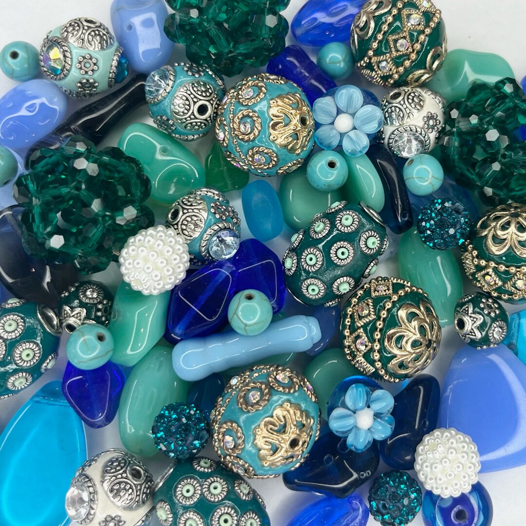 NEW 30 Piece "blueberry Tart" Bead Mix by Lilah Ann Beads - Boho ...