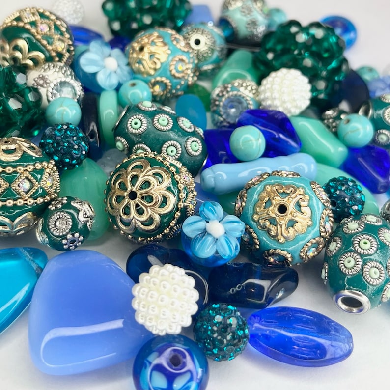 NEW 30 Piece "blueberry Tart" Bead Mix by Lilah Ann Beads - Boho ...
