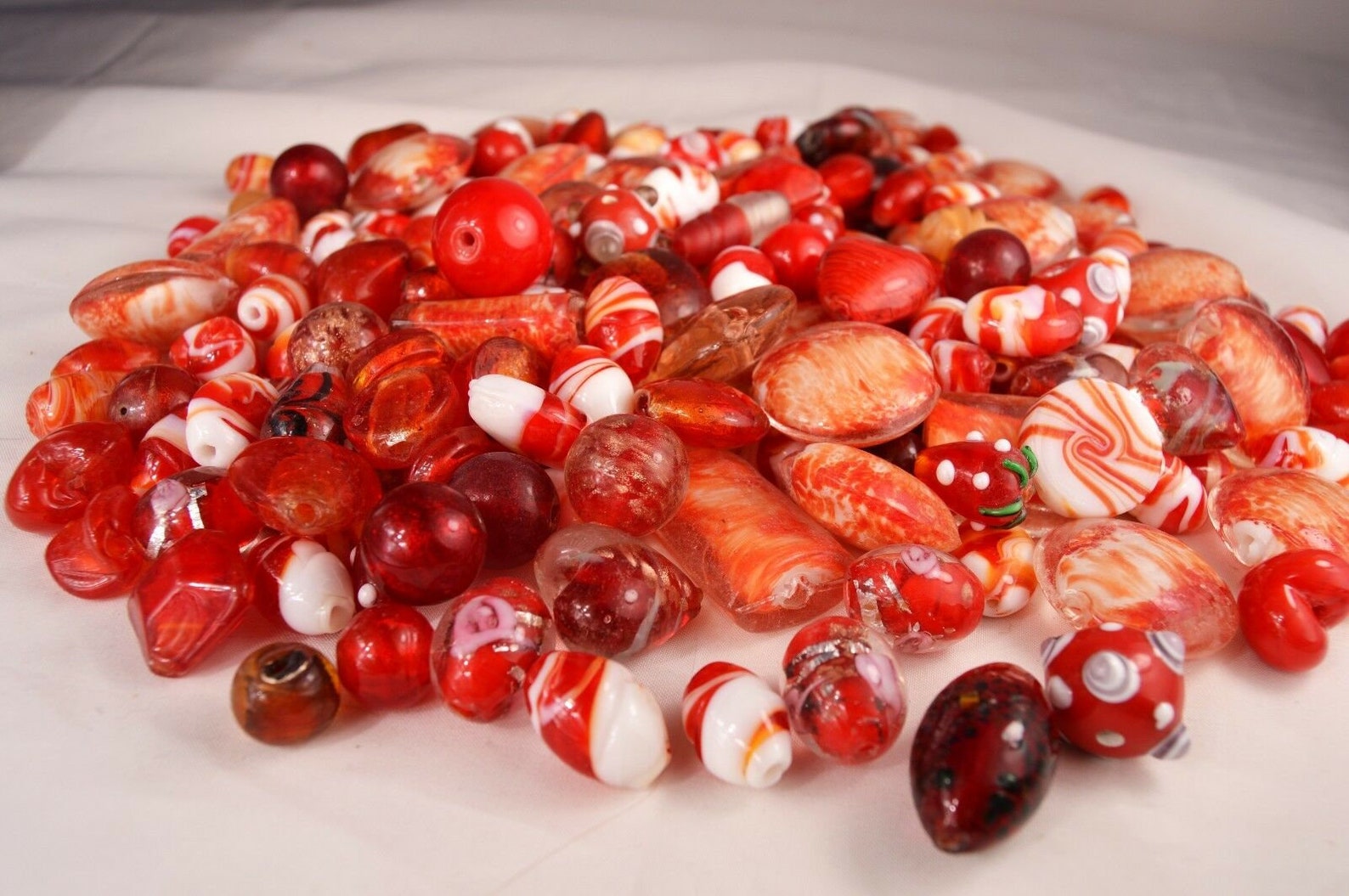 Mixed Lampwork Glass Beads 10mm to 35mm 55grams - Etsy