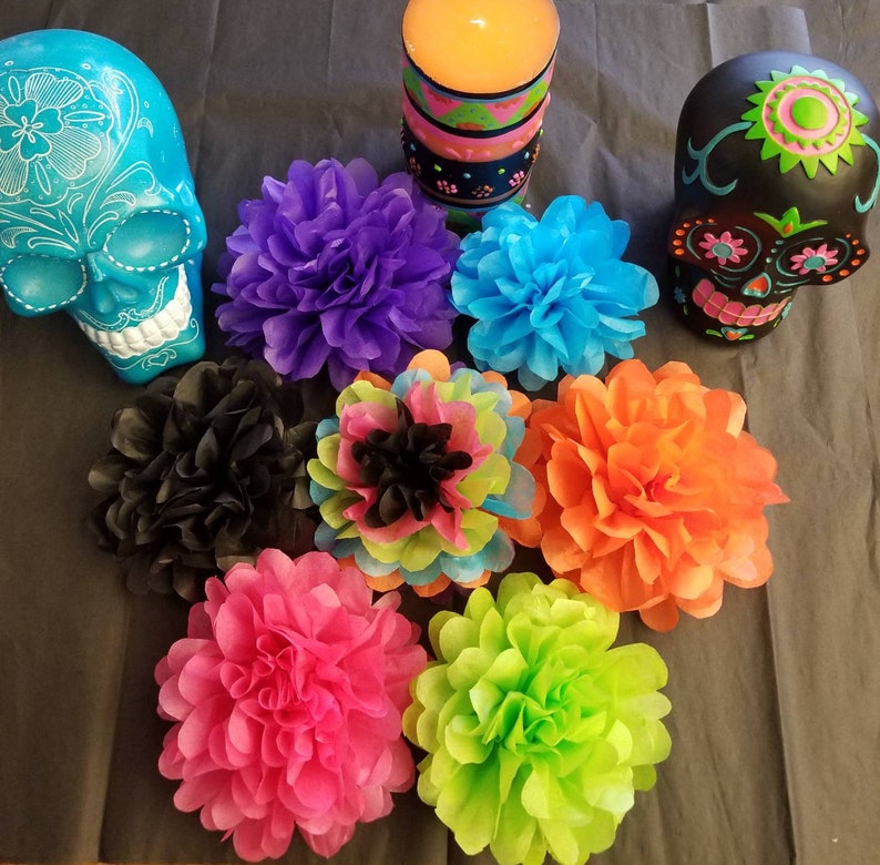 Dia De Los Muertos Tissue Flowers at Lilly Koenig blog