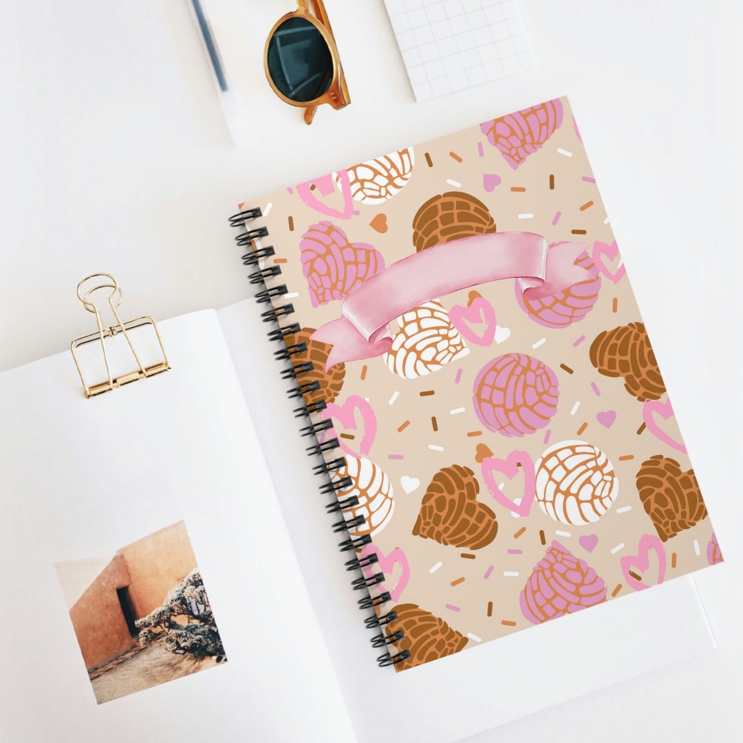 Concha Spiral, Pink Concha Notebook , Mexican Back to School Spiral ...