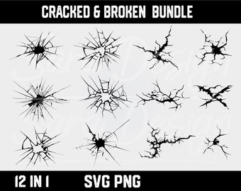 Cracked Glass Svg - Etsy